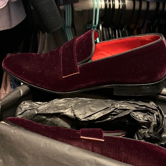 Boss | Shoes | Mens Dark Red Velvet Shoes Hugo Boss | Poshmark